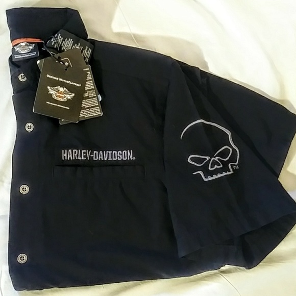 Harley-Davidson | Shirts | Harley Davidson Bk Vented Mesh Lined L Nwt ...